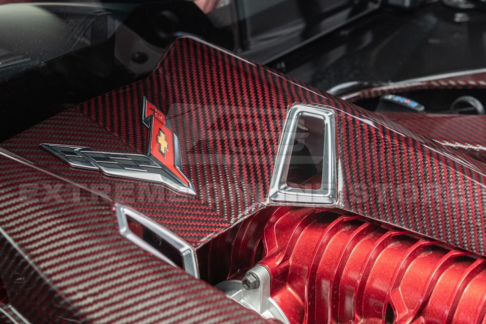 For 23-Up Corvette C8 Z06 Coupe | GM Factory RED CARBON FIBER LT6 ...