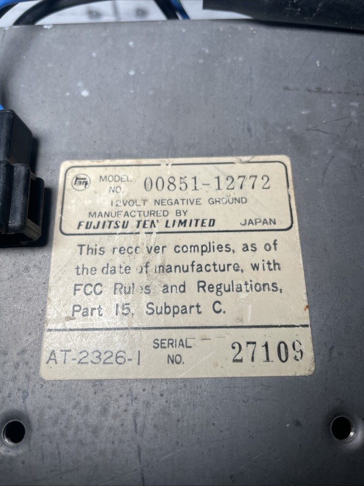Vintage Fujitsu AM/FM CAR RADIO #00851-12772. Made in Japan Tested ...