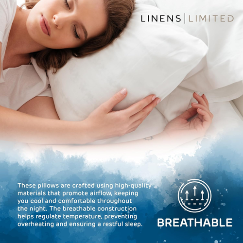 Linens Limited - Soft Pillows 4 Pack, Made in the UK, Bedtime Bliss ...