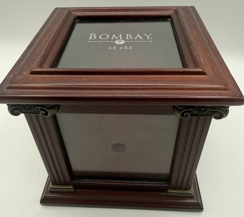 The Bombay Company Picture Frame Cube Storage Keepsake Box 2002 | eBay