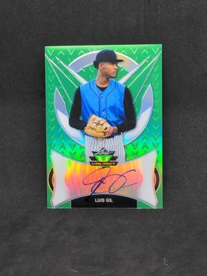 2019 Leaf Valiant Luis Gil Green Auto /75 #BA-LG2 YANKEES | eBay