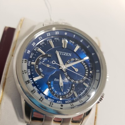MSRP $525 Citizen Eco-Drive Blue Face Men's Watch 8729-R005791 Fits ...
