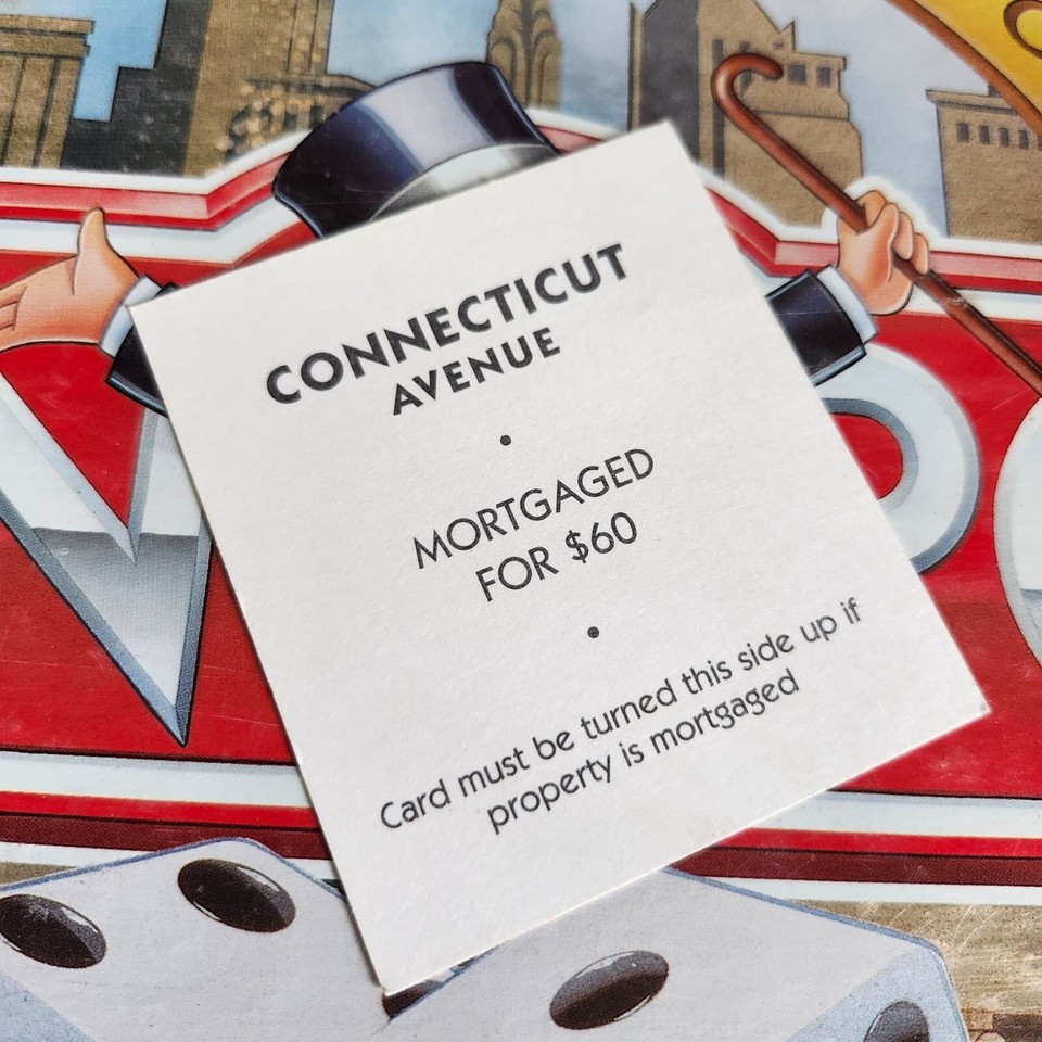 Monopoly Deluxe Edition Replacement Connecticut Ave Title Deed Card a ...
