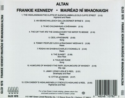 FRANKIE KENNEDY / MAIRÉAD NÍ MHAONAIGH / ALTAN ALTAN NEW CD 48248107822 ...
