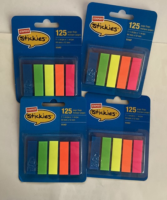 4 Staples Stickies Page Flags 500ct for sale online | eBay