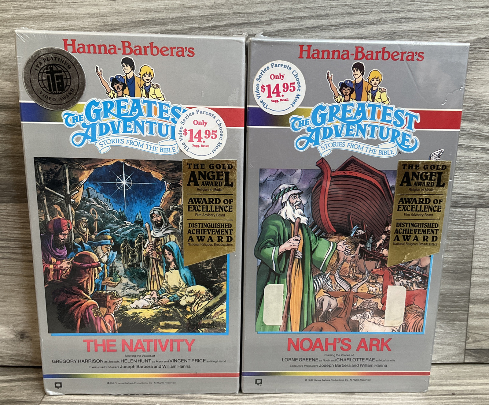 Lot of 2 Hanna-Barbera's The Greatest Adventure Bible-VHS The Nativity ...