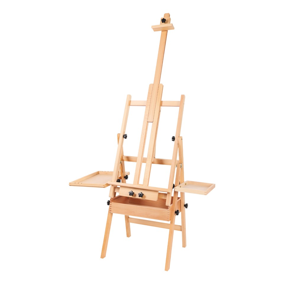 Adjustable Painting Board Stand, Foldable Wooden Painting Stand ...