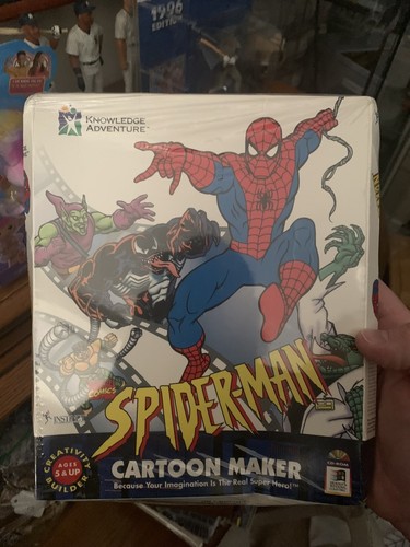 Vintage Spider-Man Cartoon Maker Windows CD-ROM Big Box PC Game Marvel ...
