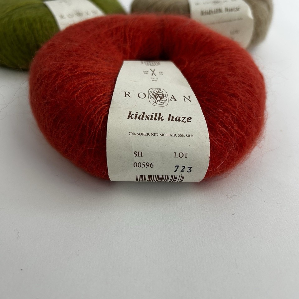 3 Balls Rowan kidsilk haze Yarn 596 652 597 Super Kid Mohair and Silk ...