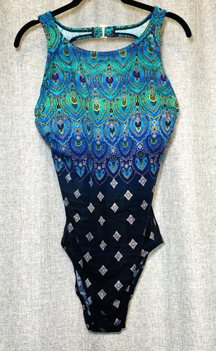 LONGITUDE Bathing Suit Swimsuit Womens Size 16 One Piece Slimming ...