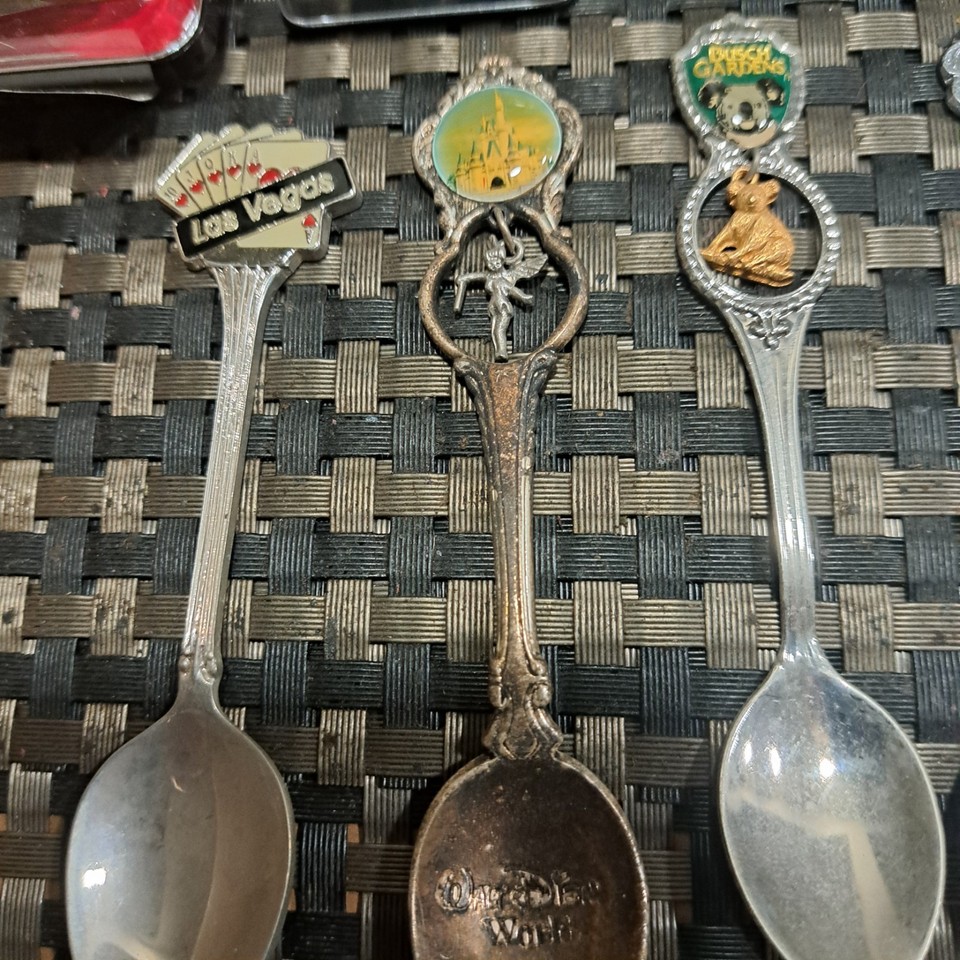 Vintage Souvenir Spoon Lot of 22 Collector Spoons States Figures Places ...