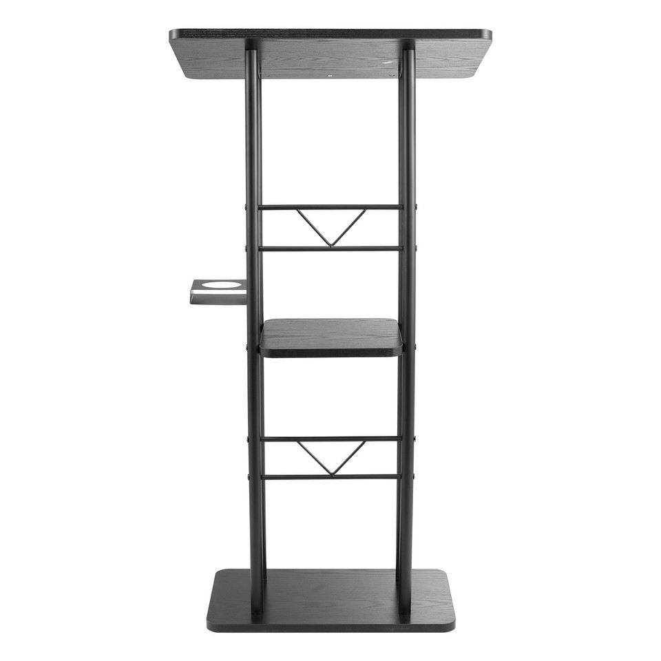 Uimoso Podium Stand 47 in Curved Metal Lectern Storage Shelf Classroom ...