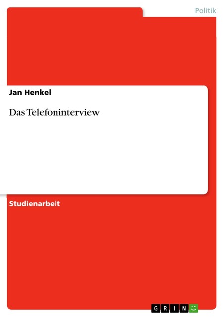 Das Telefoninterview von Jan Henkel (2007, Taschenbuch) online kaufen ...