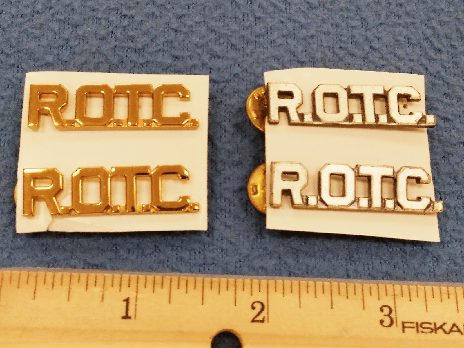 2 - DIFFERENT PAIRS OF ROTC COLLAR PINS - GOLD & SILVER TONE | eBay