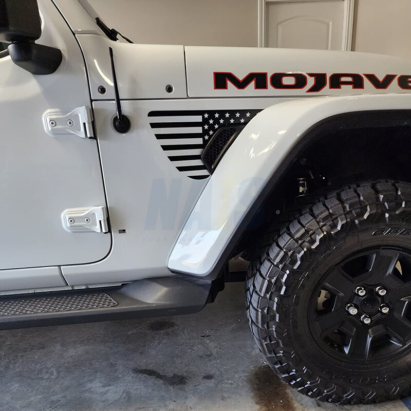 2pc Fender Vent Sticker US Flag Decal for Jeep Wrangler JL/JT 2018 ...