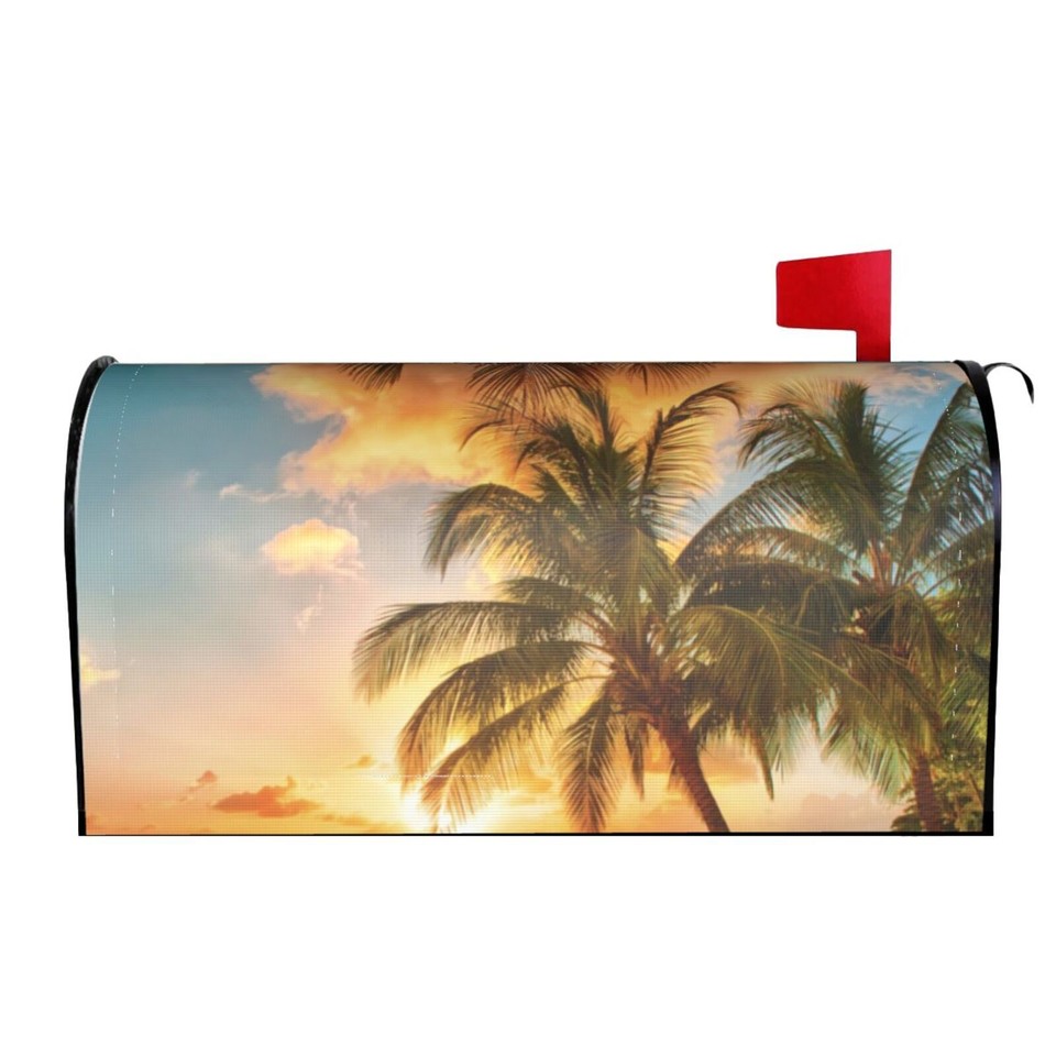 Summer Dusk Mailbox Wraps Post Letter Box Cover for Garden Home Decor ...