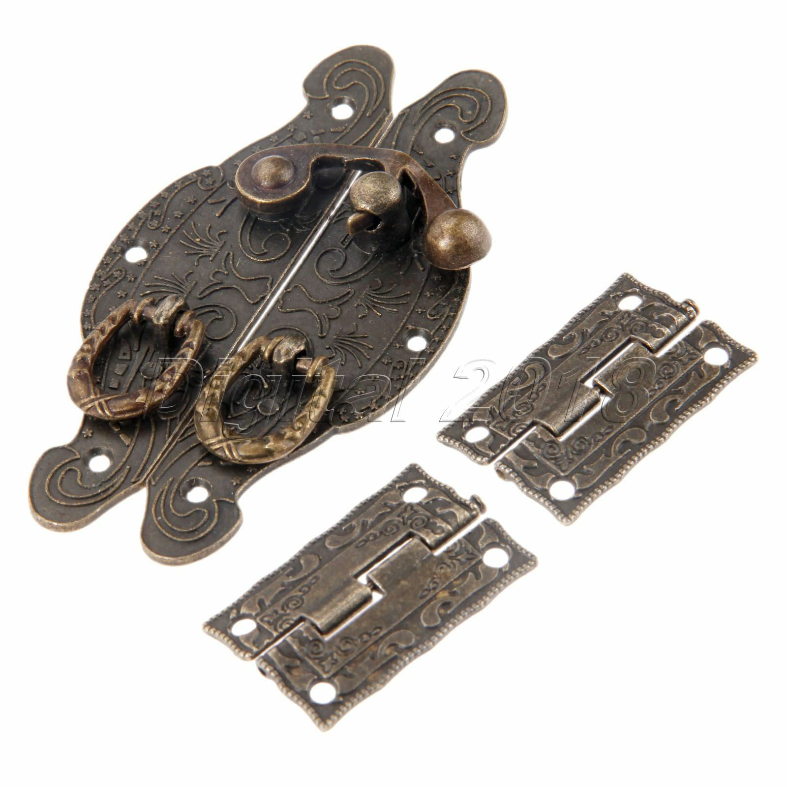 Jewelry Box Latch Hasp Buckle Toggle Catch Clasp Hook Carved Flower ...