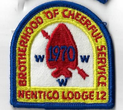 OA Nentico Lodge 12 1970 Brotherhood Of Cheerful Service RBL Bdr. BAC ...