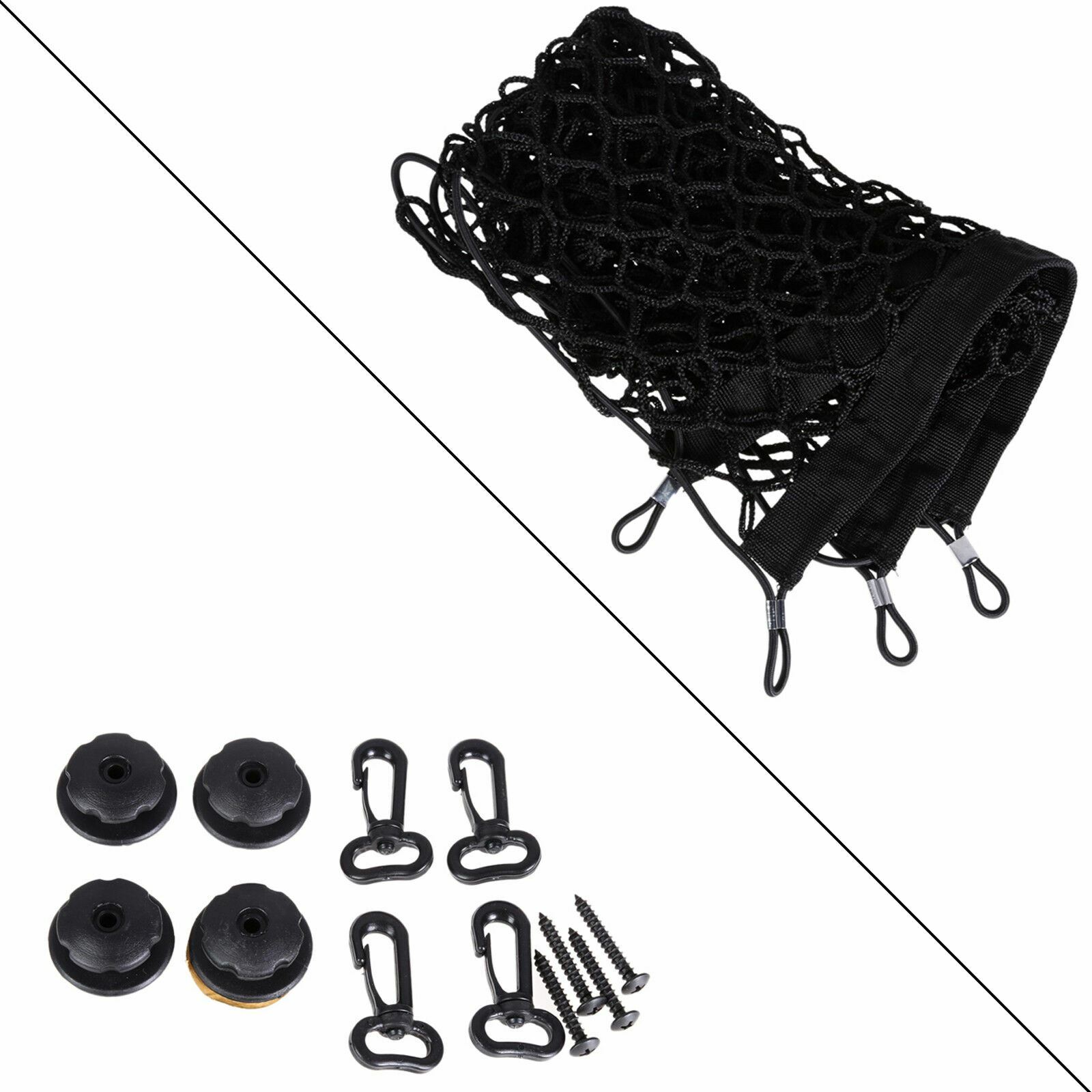 2x Nylon Car Trunk Rear Cargo Organizer Storage Elastic Mesh Net Holder ...