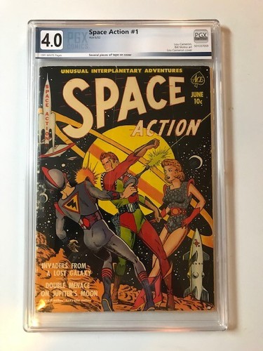 SPACE ACTION # 1 , HUGE OLD CLASSIC , GRADED PGX 4 , CERTIFIED ...