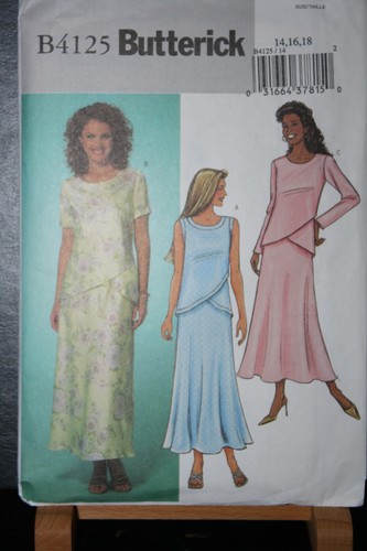 Butterick 4125 dressy 2pc long skirt & top sz 14- 18 New uncut sewing ...