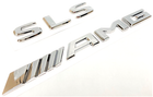#2 SLS + AMG CHROME REPLACEMENT FOR MERCEDES REAR TRUNK EMBLEM BADGE ...