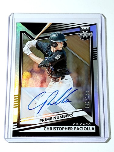 Christopher Paciolla 2022 Panini EEE Prime Numbers (A) On-Card Auto 141 ...