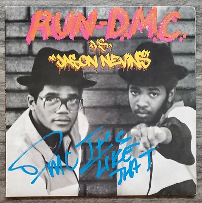 DMC of RUN-DMC Signed VS Jason Nevins 10" Vinyl Record Single Hip Hop ...