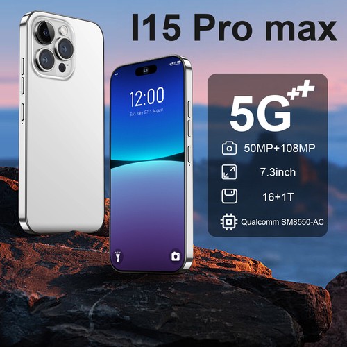I15 Pro Max 5G Smartphone 7.3" 16GB+1TB Unlocked Dual Sim Android ...