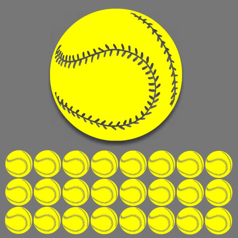 Vinyl Softball Yellow