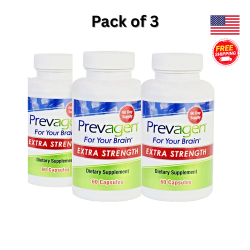 3 Pack Prevagen Extra Strength 20mg Capsules 60 Count |Sealed USA Free ...