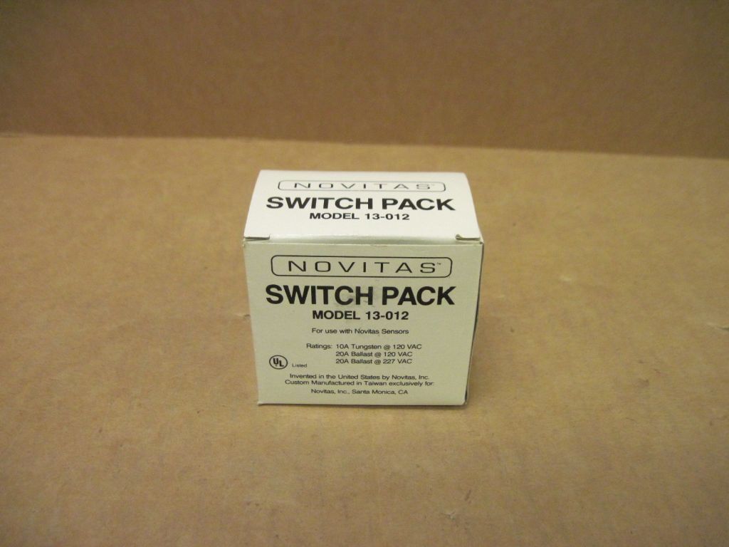 Novitas Occupancy Sensors Catalog Novitas Model 13 012 Switch Pack 10A