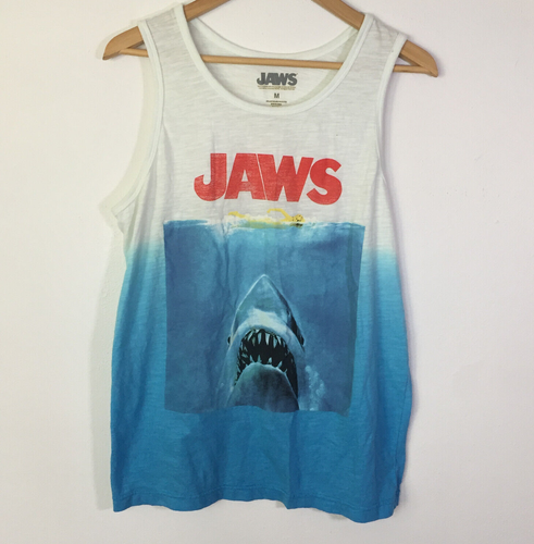 JAWS Tank Top - Original Logo Graphic Print - Shirt Size Medium Relaxed ...