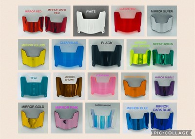 Chrome Mini Football Helmet Visors With Clips | eBay