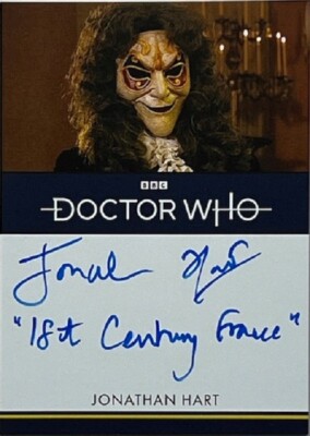 Jonathan Hart Inscription Autograph Card from Doctor Who Series 1 - 4 ...