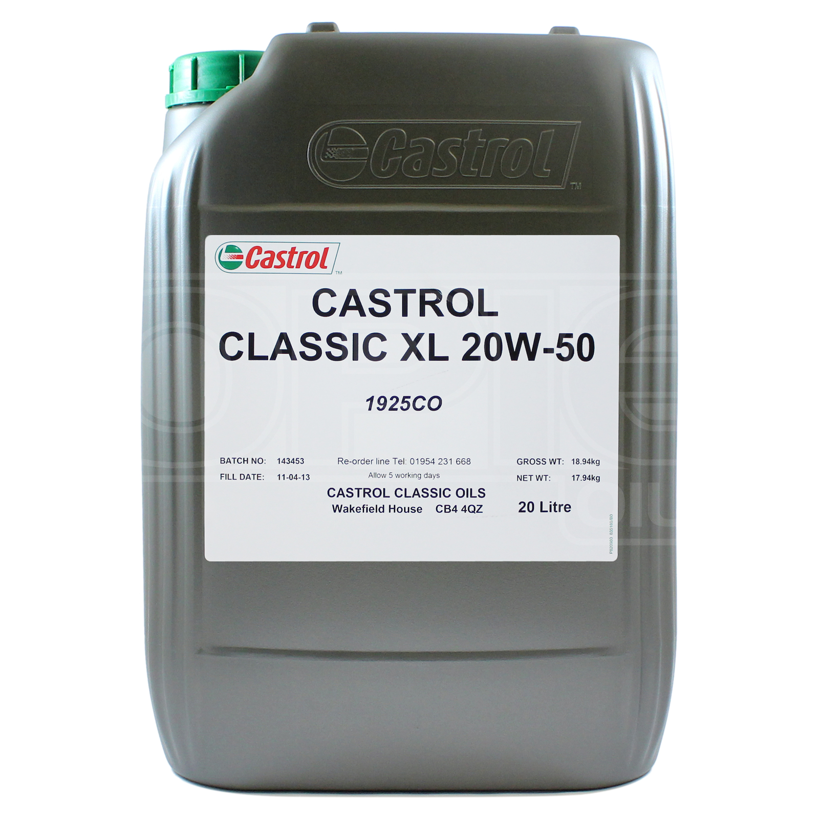 Castrol Classic XL 20W-50 20W50 classic engine oil - 20 litres 20L ...