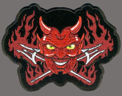 DEVIL FLAMES PATCH 5 inch PATCH | eBay