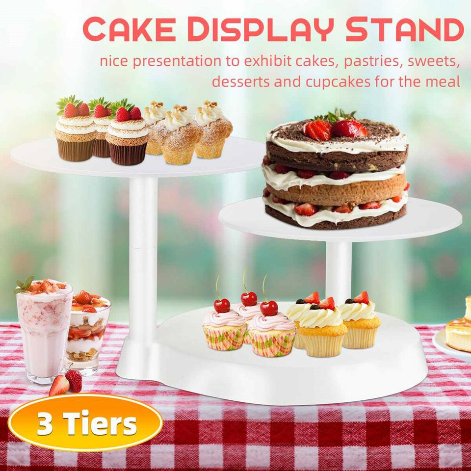 3 Tiers Cake Decorate Display Stand Dessert Support Stand Birthday ...