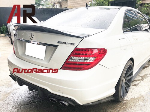 Fit 2008-2014 BENZ W204 C63 4DR SEDAN CARBON DUCKBILL TRUNK SPOILER ...