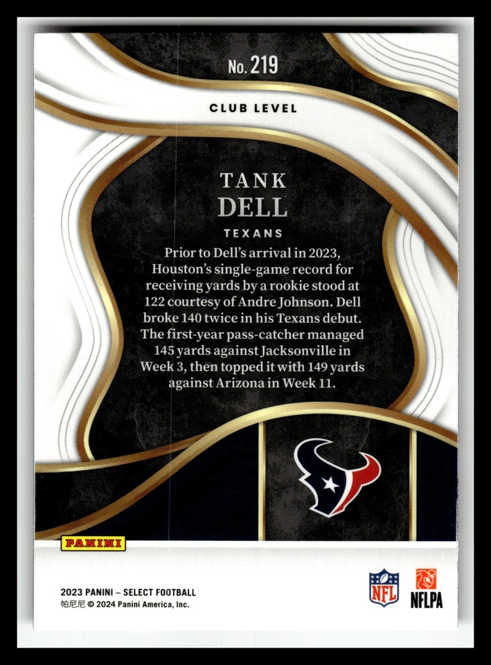 2023 Panini Select #219 Tank Dell | eBay