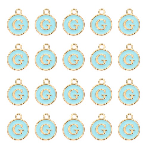 Letter Pendants Drops, 50 Pack Character G Alphabet Pendant Double ...