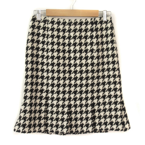 Kumikyoku Suite Skirt Mermaid Slit Houndstooth Wool Angora 2 Black ...