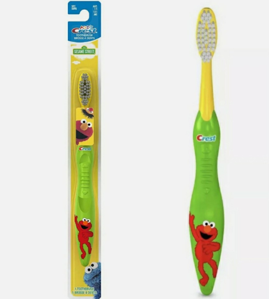 🫧 Sesame Street's 🔴ELMO🔴 Toothbrush/CREST 2.2 Oz Kids Sparkle Fun ...