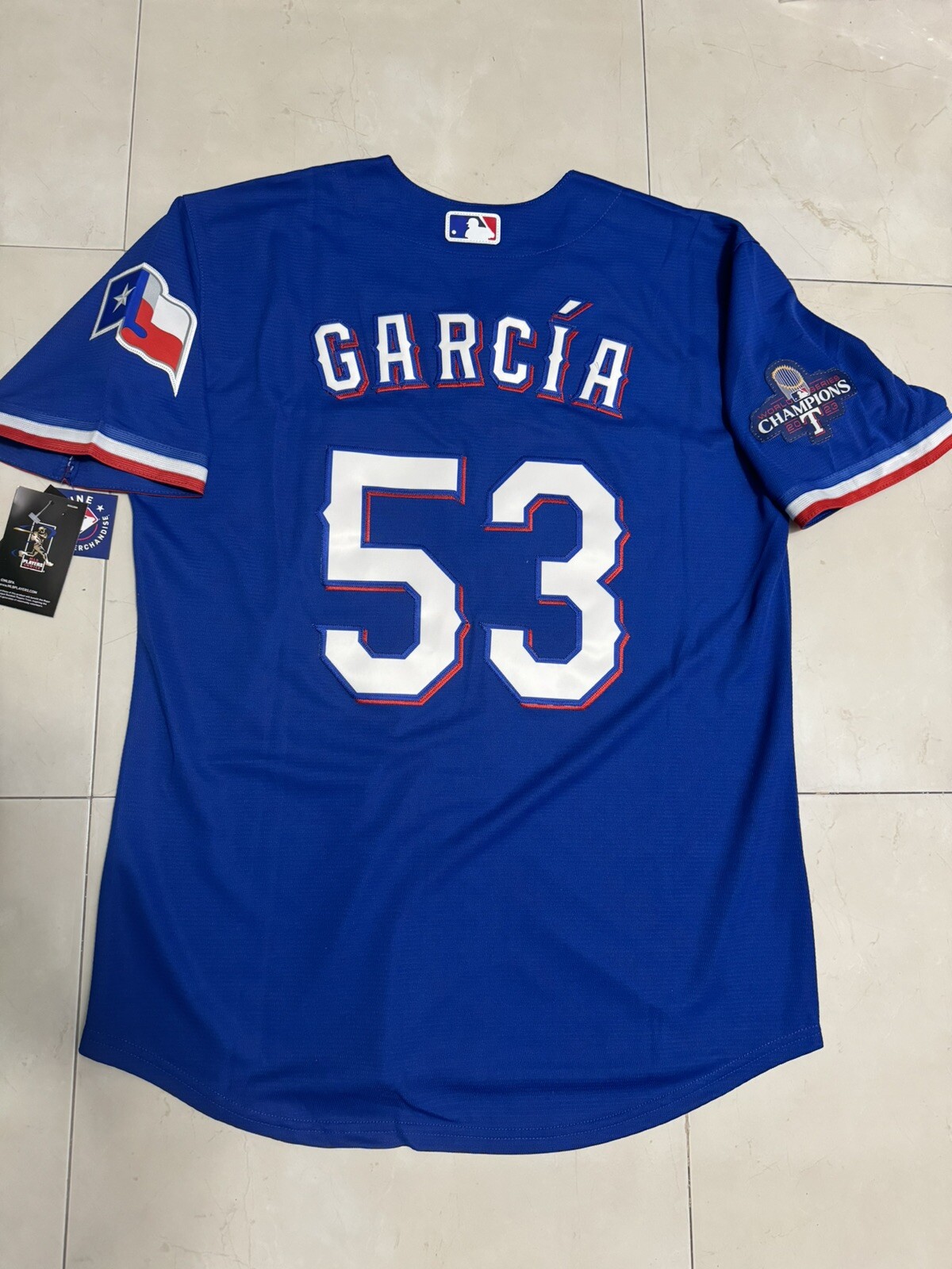 Small Adolis Garcia #53 Texas Rangers Stitched Blue 23 WS Champions ...