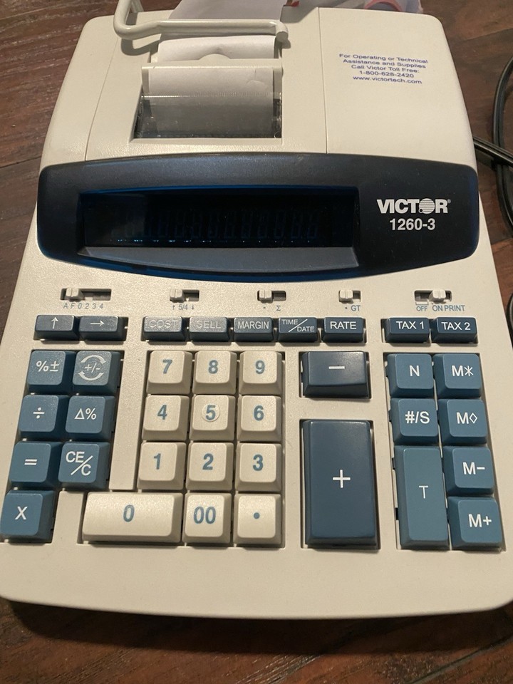 Victor 1260-3 Printing Calculator / Input Device - Open Box, New ...