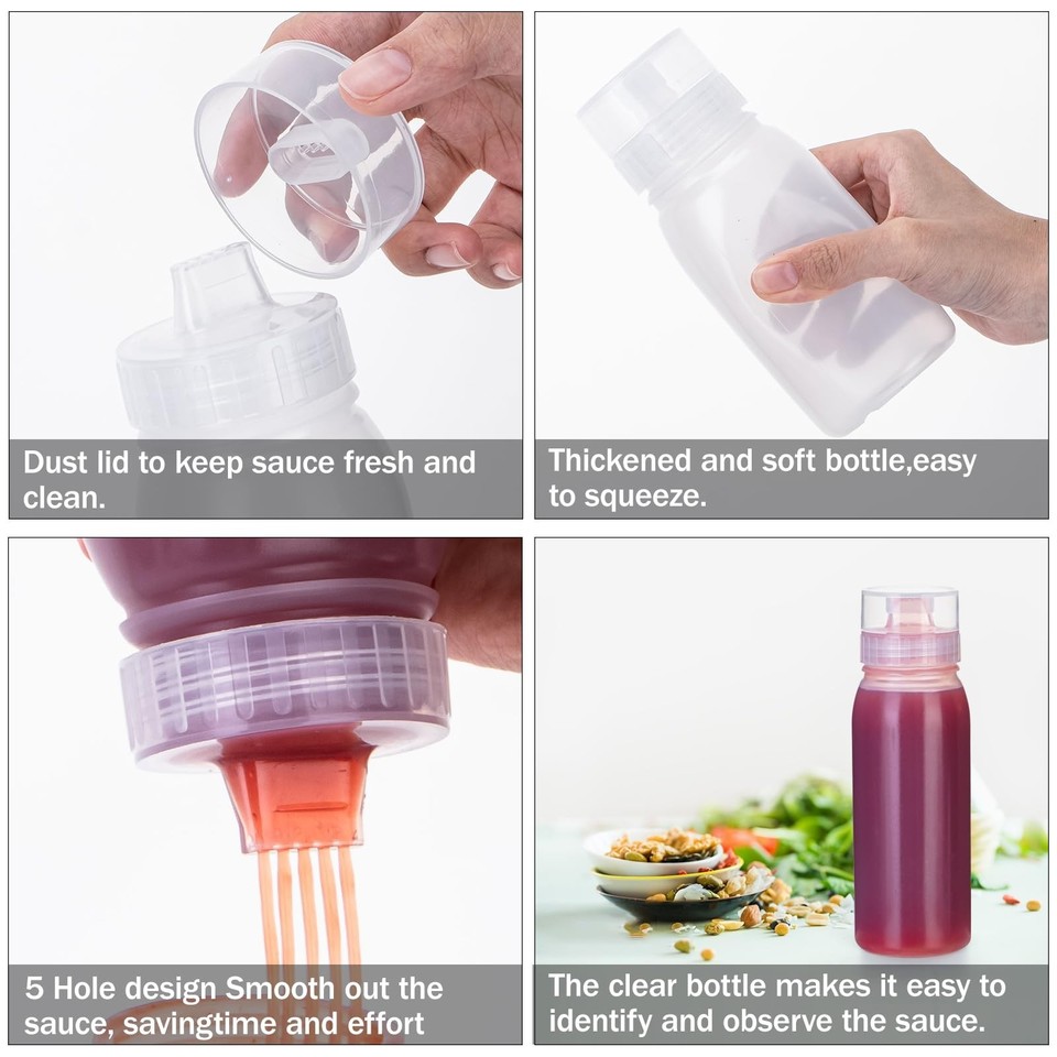 Condiment Porous Squeeze Bottles 4 Pack Porous Squeeze Bottles for ...