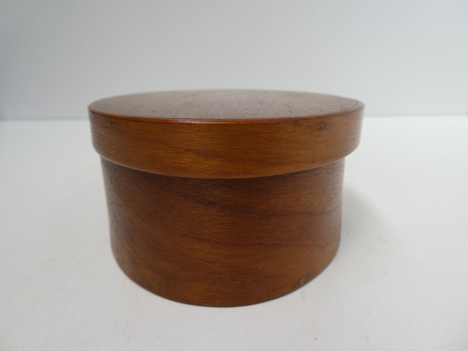 VINTAGE SHAKER STYLE SILKY OAK BOX OVAL WOODEN HAND-CRAFTED BOX | eBay ...