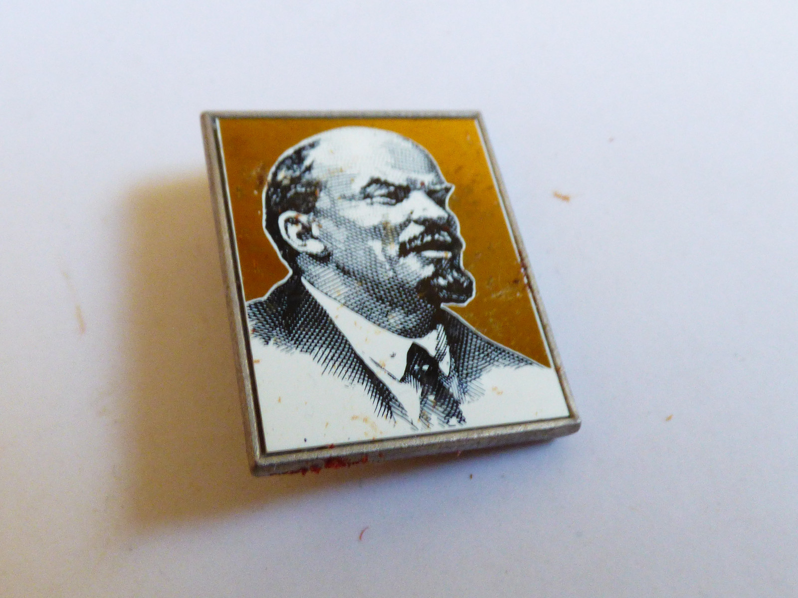 Vintage Original Political Russian USSR Lenin silver tone enamel lapel ...