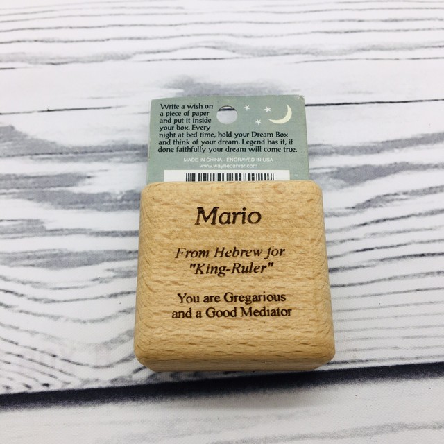 Personalized Name Mario Wooden Dream Box Trinket Keepsake Engraved ...