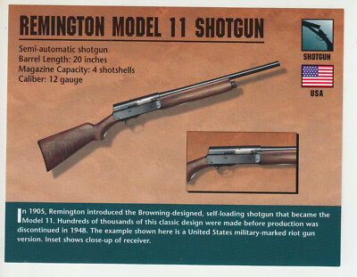 REMINGTON MODEL 11 SHOTGUN 12 Gauge Atlas Classic Firearms Gun PHOTO ...